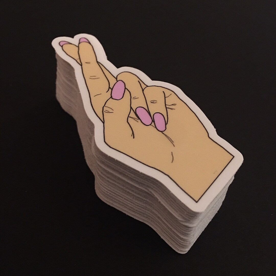 3 Die Cut Fingers Crossed Sticker FREE SHIPPING - Etsy