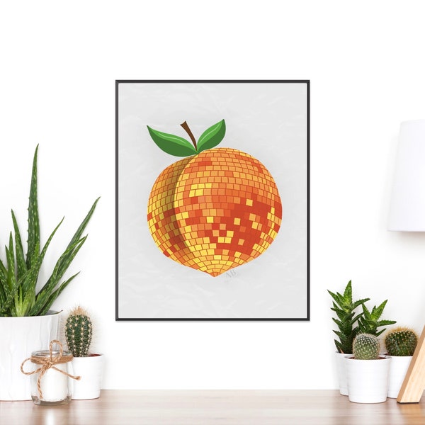 Fruit Disco Ball Print - Etsy