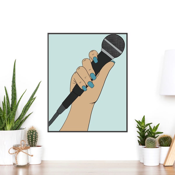 Microphone Print - Etsy