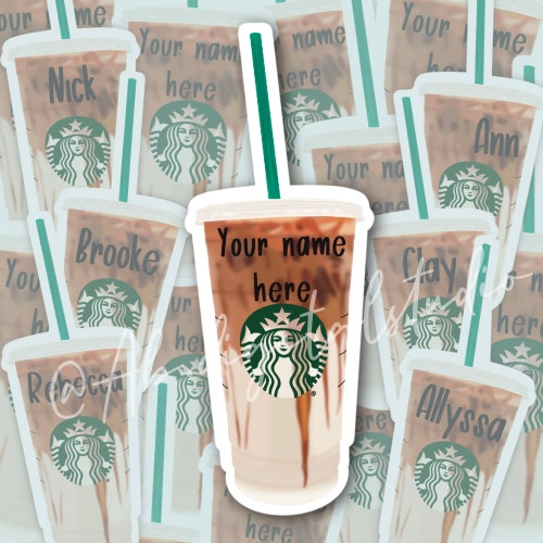 Custom Starbucks Drink Sticker - Etsy