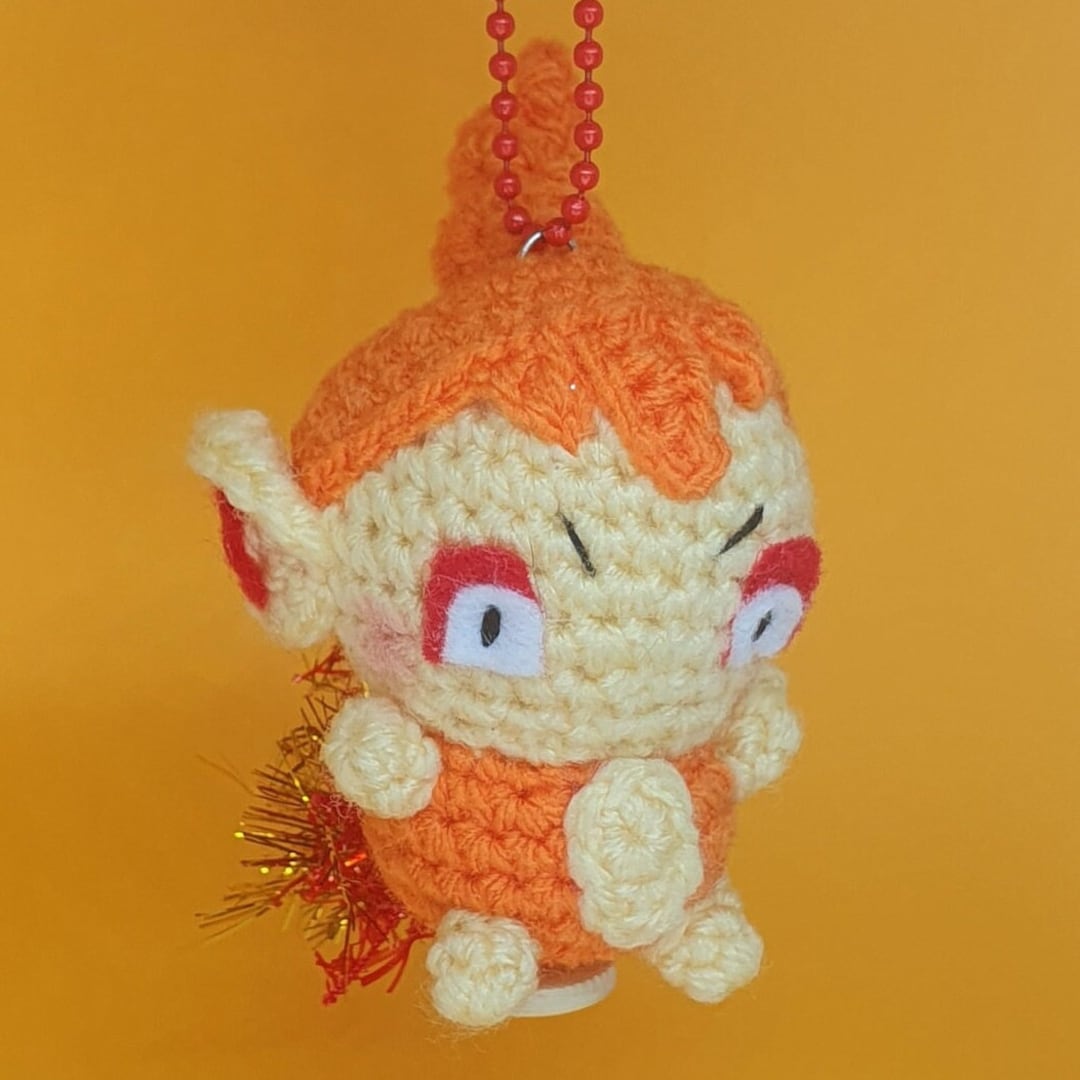 Amigurumi Starter Pokemon Chimchar, Amigurumi Crochet Pokemon Keychain ...