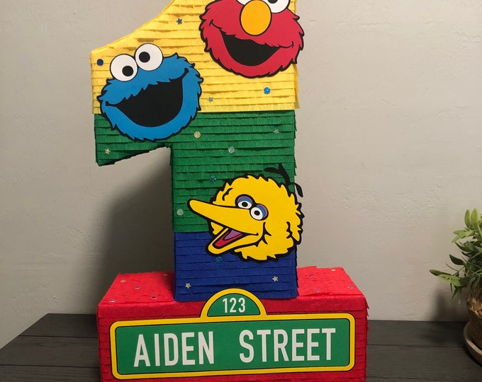 Sesame Pinata | First Birthday | One Pinata | Yellow Bird | Monster - Etsy