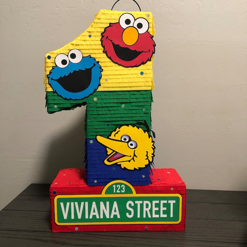 Sesame Pinata | First Birthday | One Pinata | Yellow Bird | Monster - Etsy