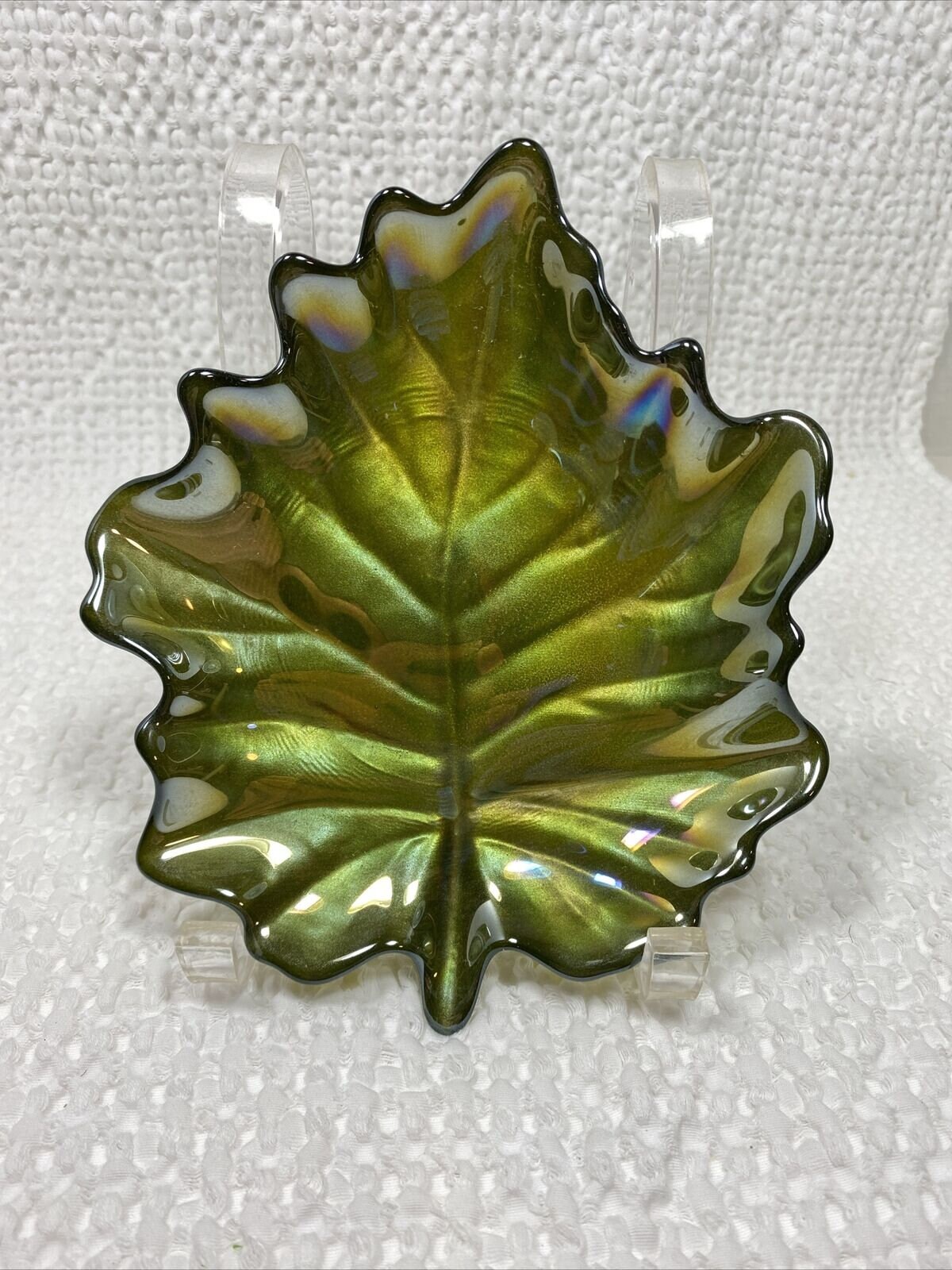 Akcam Turkish Glass Set 4 Beautiful Lustre Leaf Salad/ Dessert - Etsy