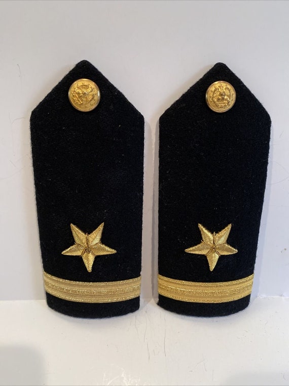 1 Pair US NAVY Ensign Rank Line Officer Wool Shoulder Boards - Etsy