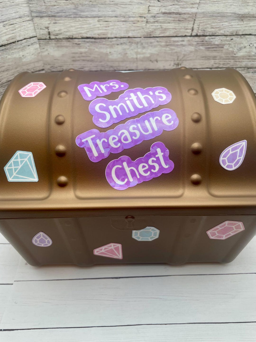 Personalized Teacher Treasure or Prize Box - School Supply Bin ...