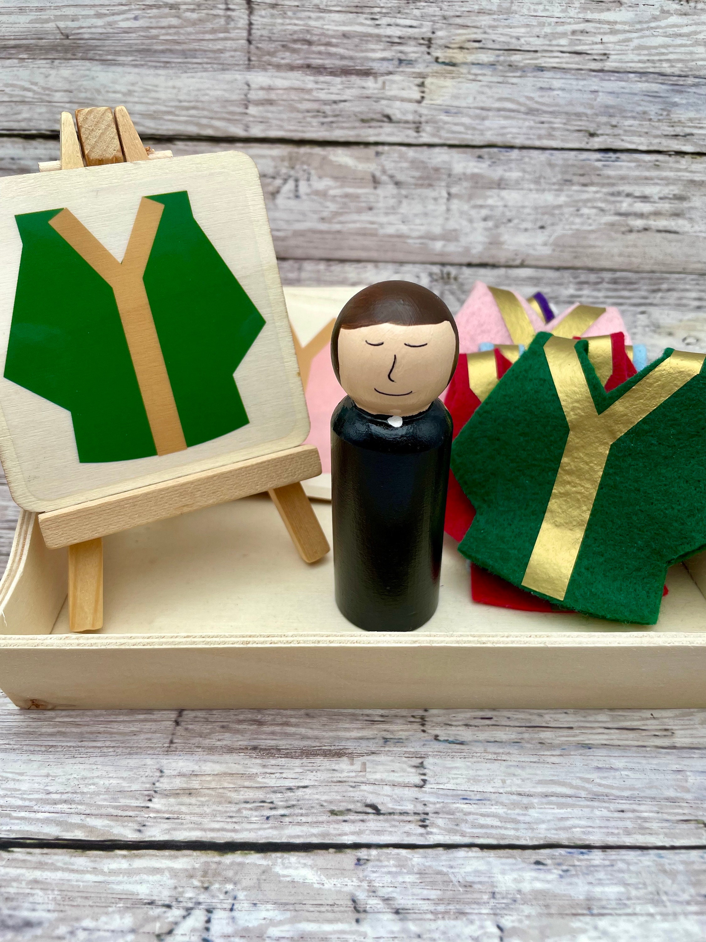 Priest Peg Doll With Vestments - Liturgical Vestments - Etsy