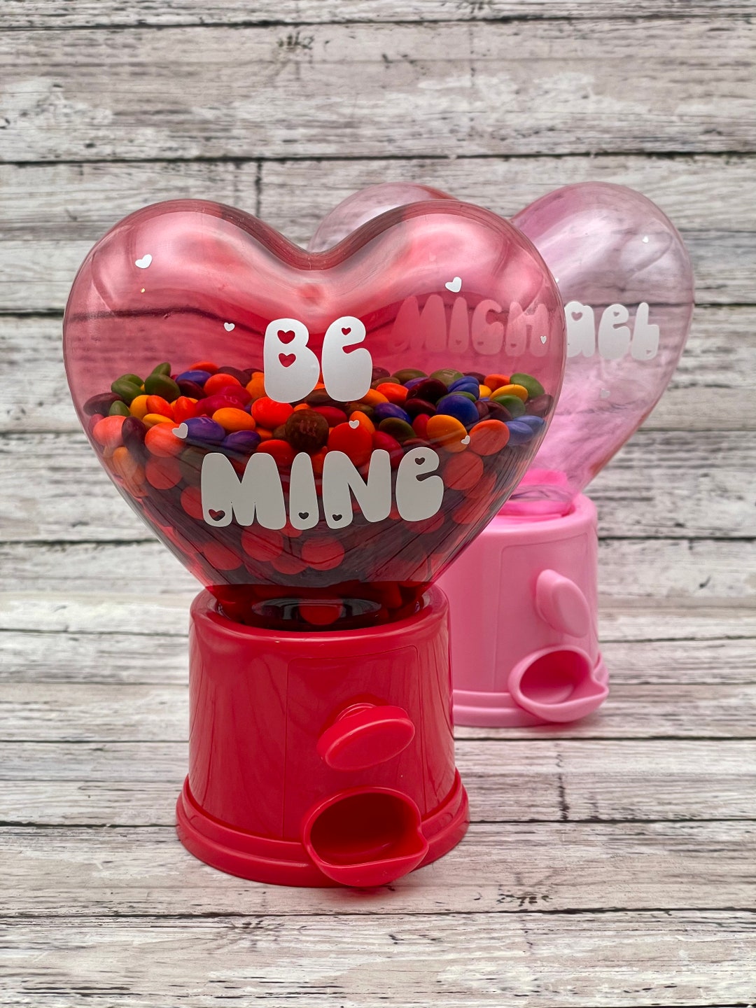 Personalized Valentine Candy Dispenser: Heart-shaped Favor - Etsy