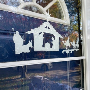 Large 9 Inch Wide Nativity Window Cling - Christmas Window Clings - Etsy