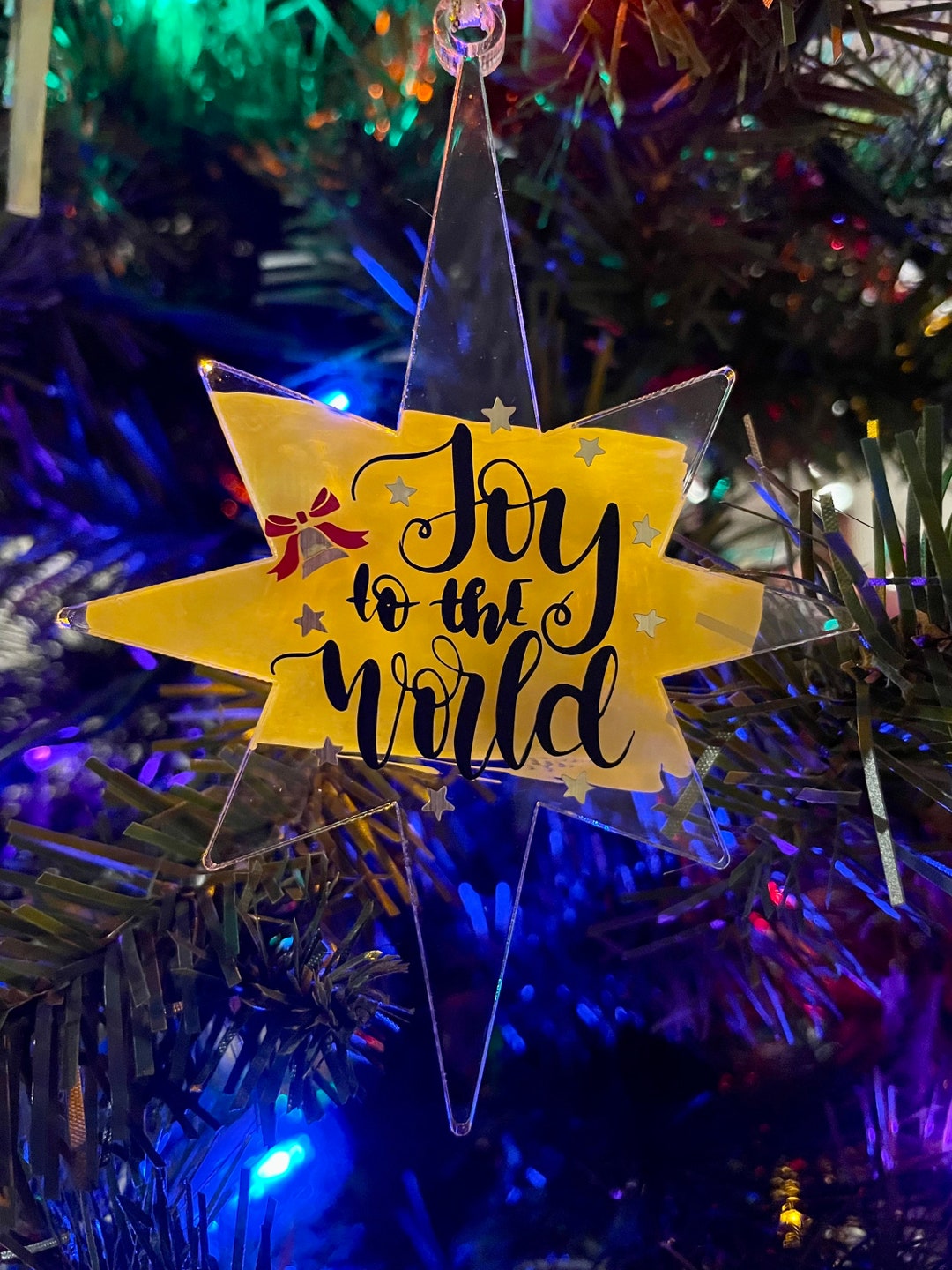 Joy to the World Acrylic Star Ornament - Christmas Ornament - Etsy