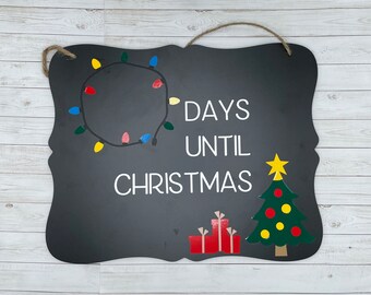 Chalkboard Christmas Countdown - Etsy
