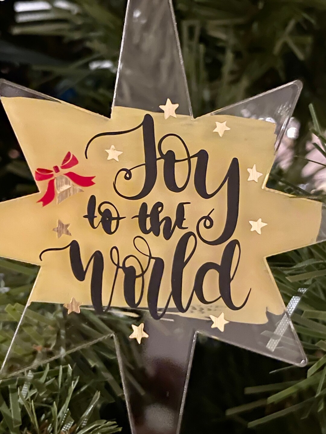 Joy to the World Acrylic Star Ornament Christmas Ornament - Etsy
