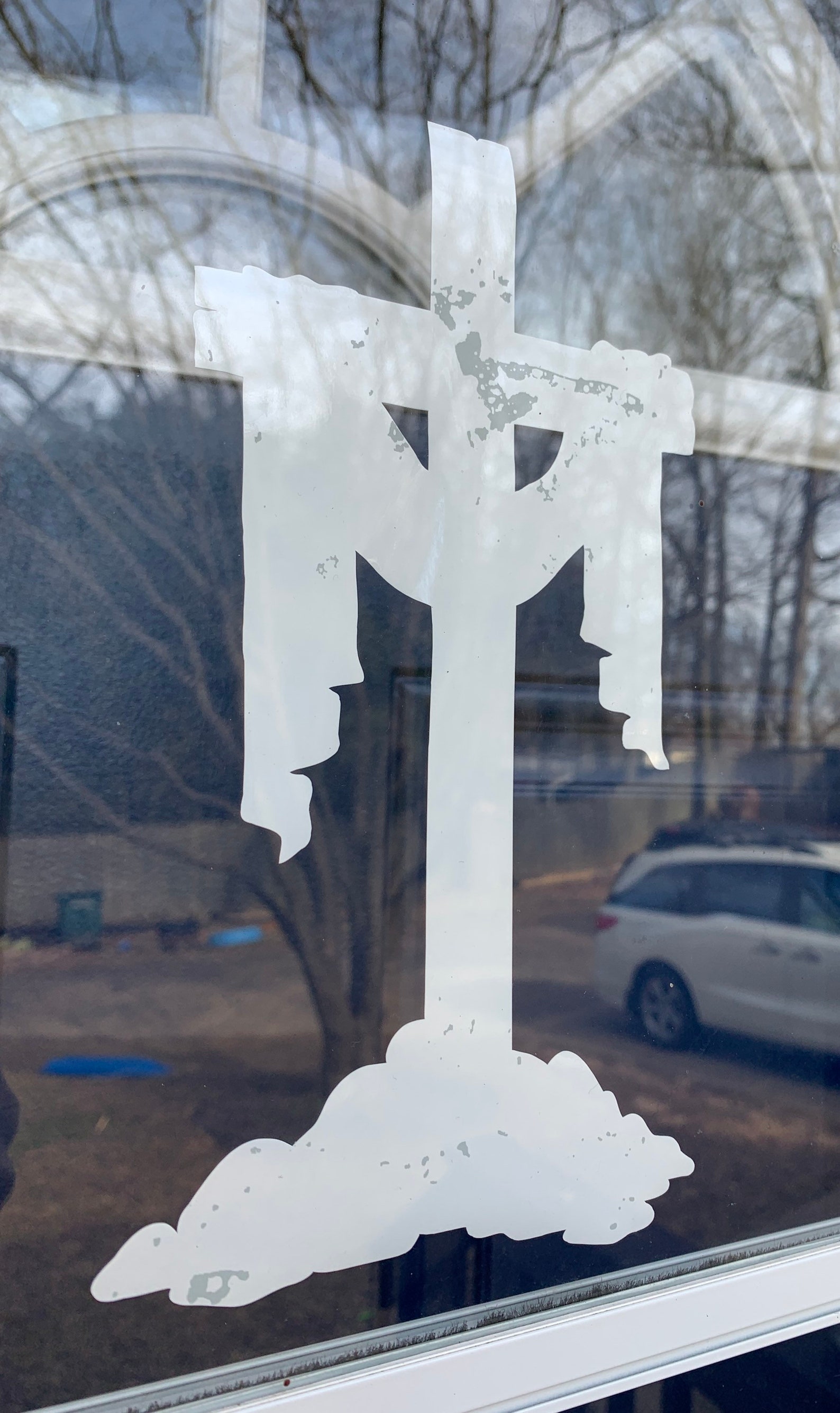 Easter Cross Window Cling - Cross Window Decor - Easter Decor - Etsy