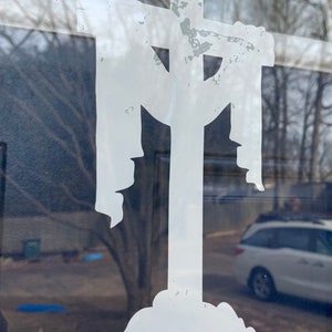 Easter Cross Window Cling - Cross Window Decor - Easter Decor - Etsy