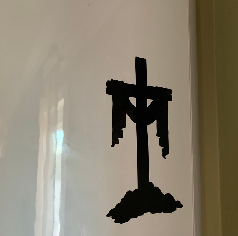 Easter Cross Window Cling Cross Window Decor Easter Decor - Etsy