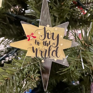 Joy to the World Acrylic Star Ornament - Christmas Ornament - Etsy
