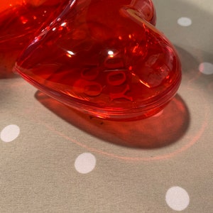 Personalized Fillable Red Plastic Heart Favor Containers - Personalized ...
