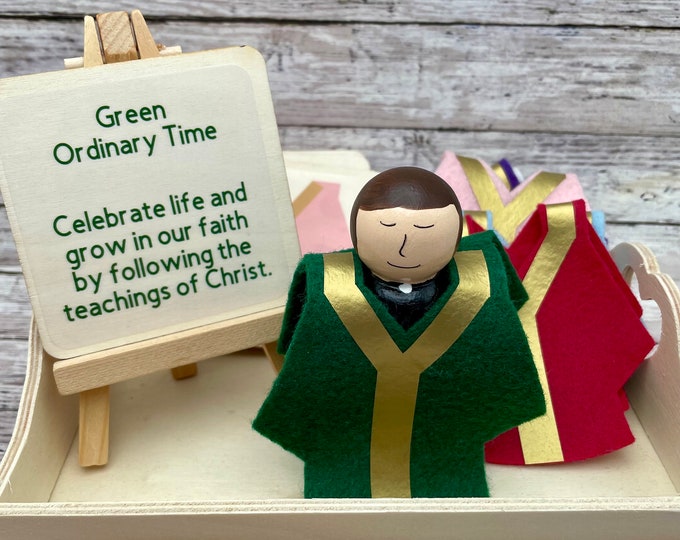 Priest Peg Doll With Vestments Liturgical Vestments - Etsy