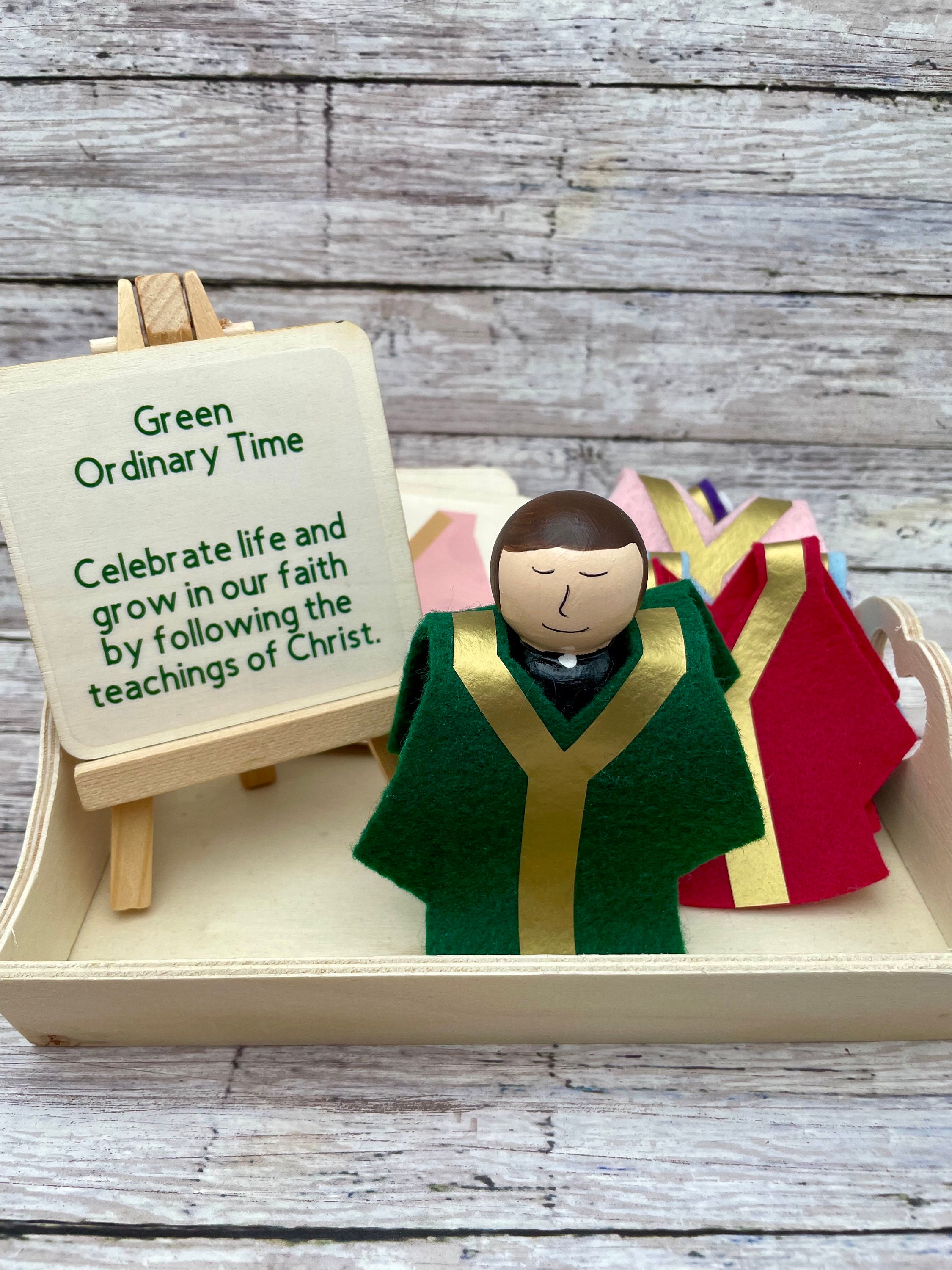 Priest Peg Doll With Vestments - Liturgical Vestments - Etsy