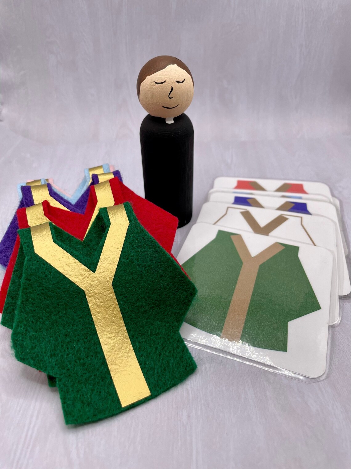 Priest Peg Doll With Vestments Liturgical Vestments - Etsy