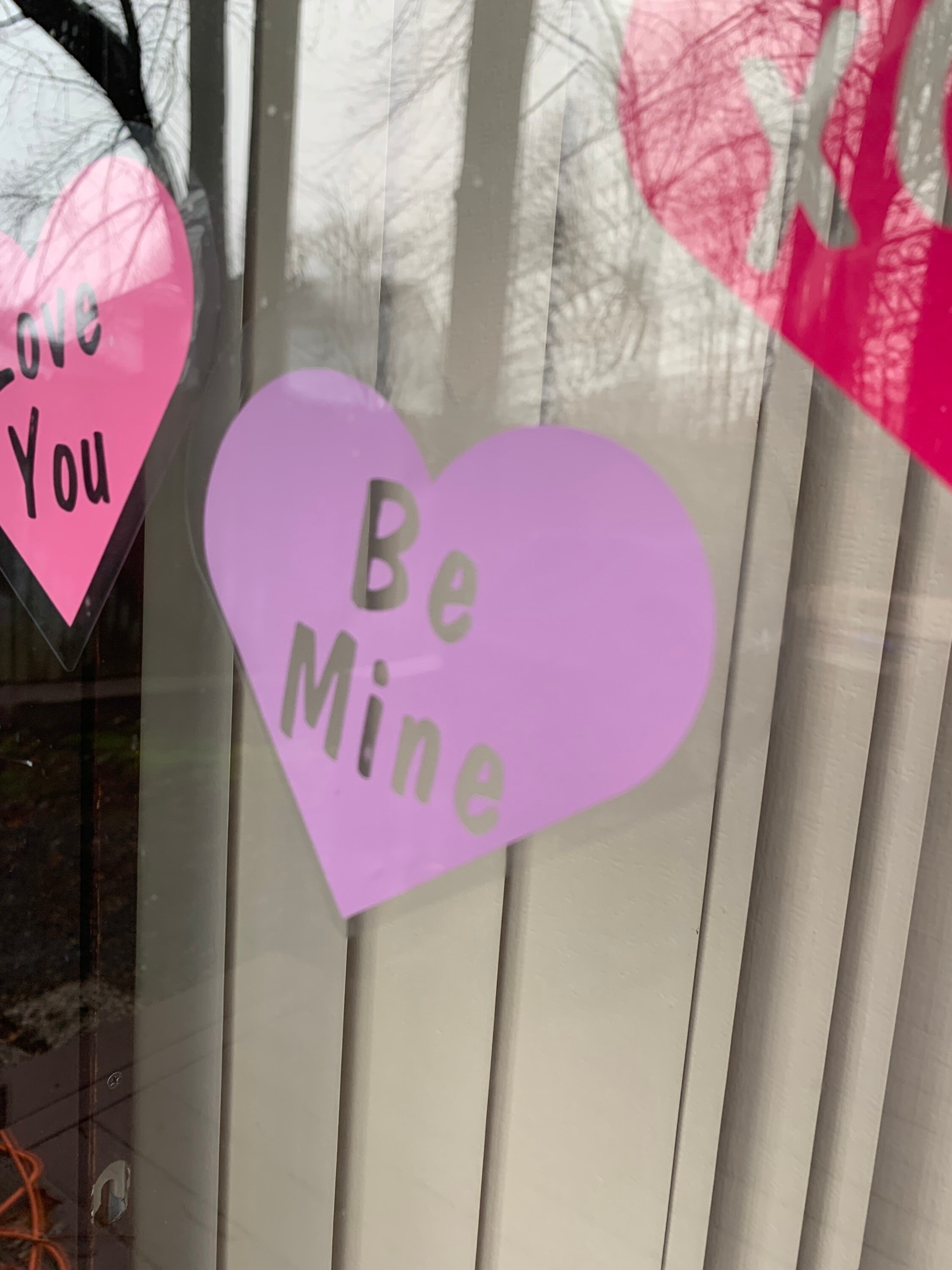 Set of 3 Heart Message Window Clings - St. Valentine’s Day Window ...