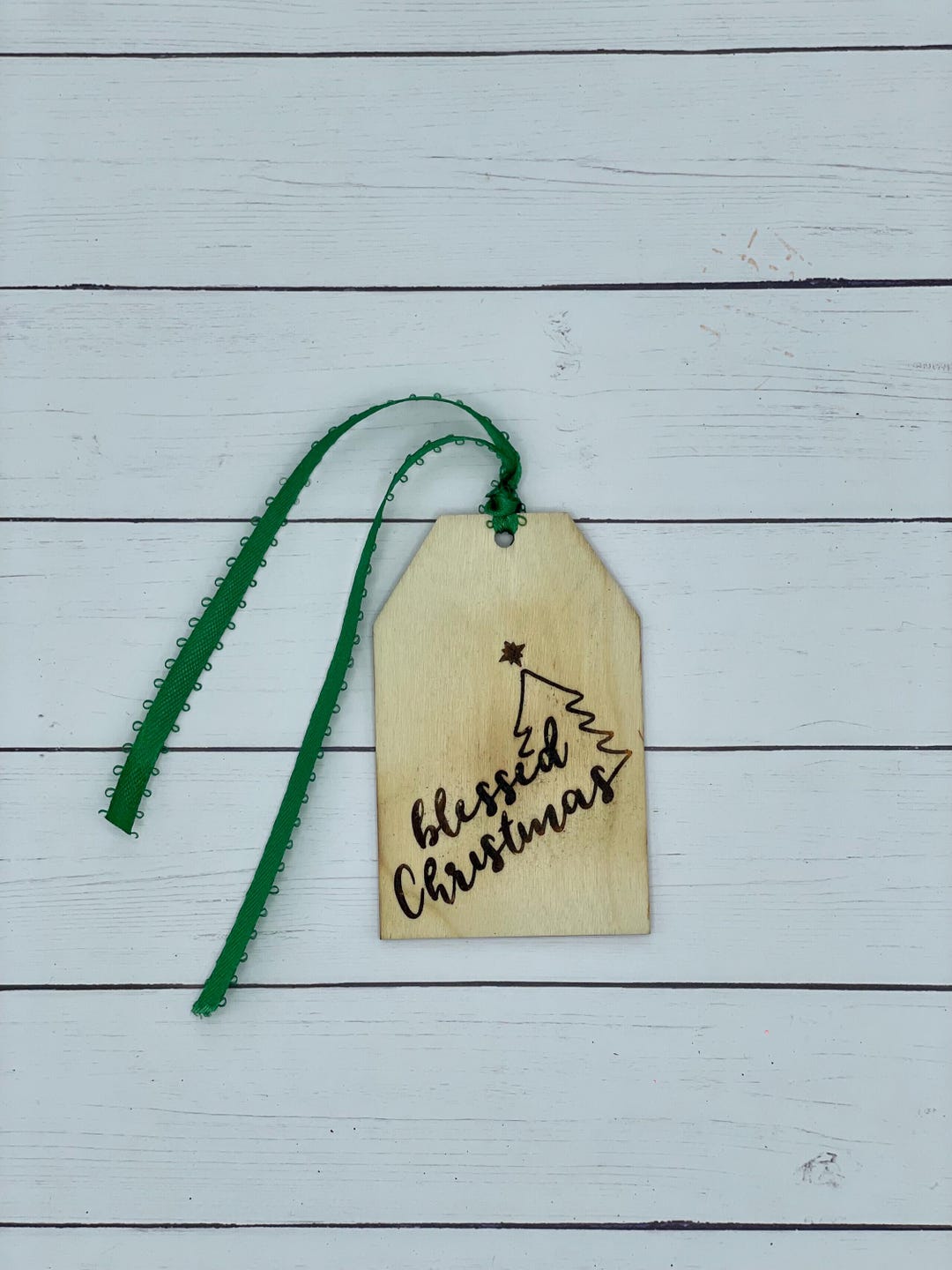 Personalized Christmas Gift Tag Ornament - Blessed Christmas Tag ...