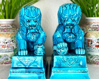 Turquoise Foo Dogs - Etsy
