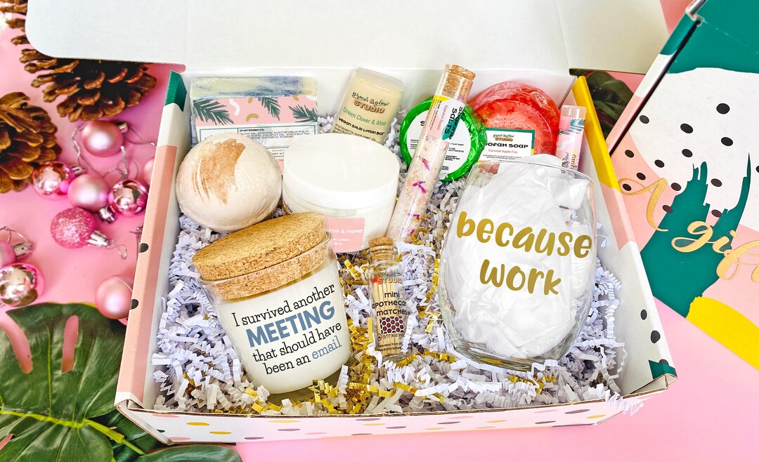 Work Friend Large Spa Gift Box, Coworker Gift Set, Work Bestie Gift ...