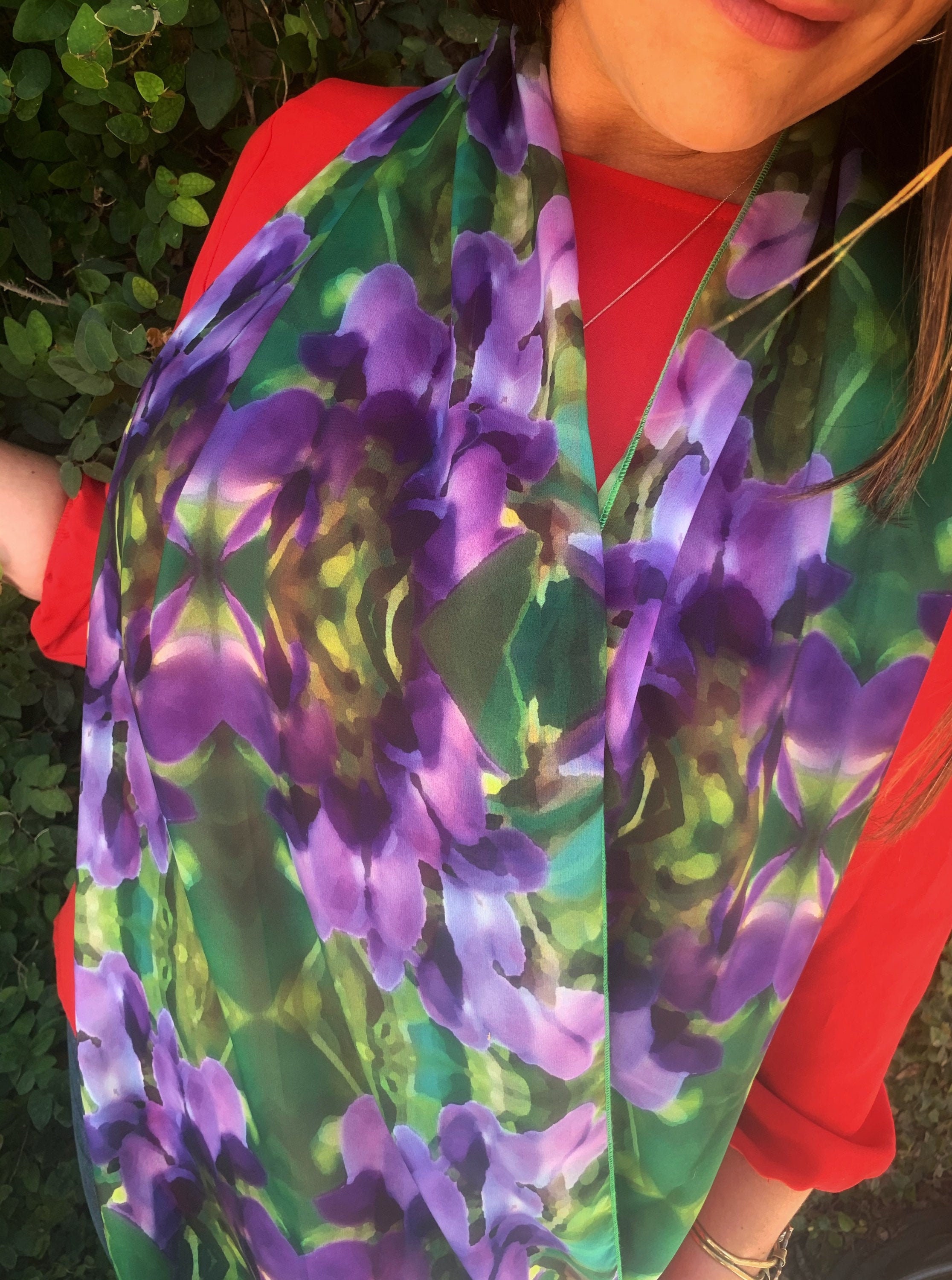 Texas Mountain Laurel Infinity Scarf