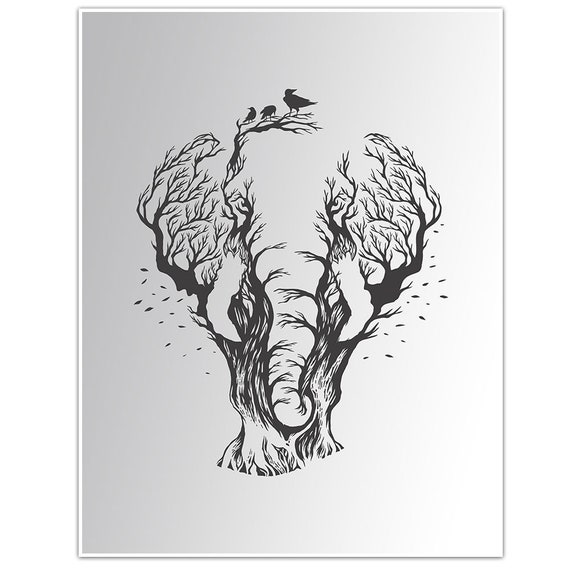 Elephant-Tree-of-Earth Wall Art | Etsy