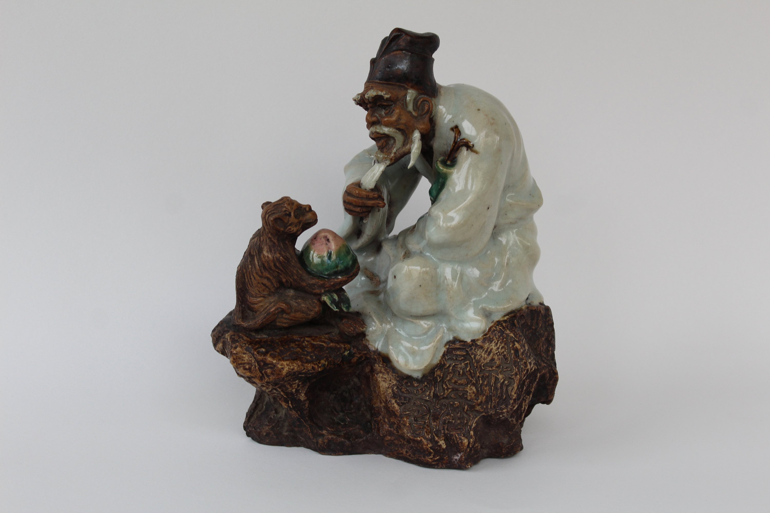Large, Heavy Ceramic/stone Statue Depicting an Old Chinese Fairy or ...
