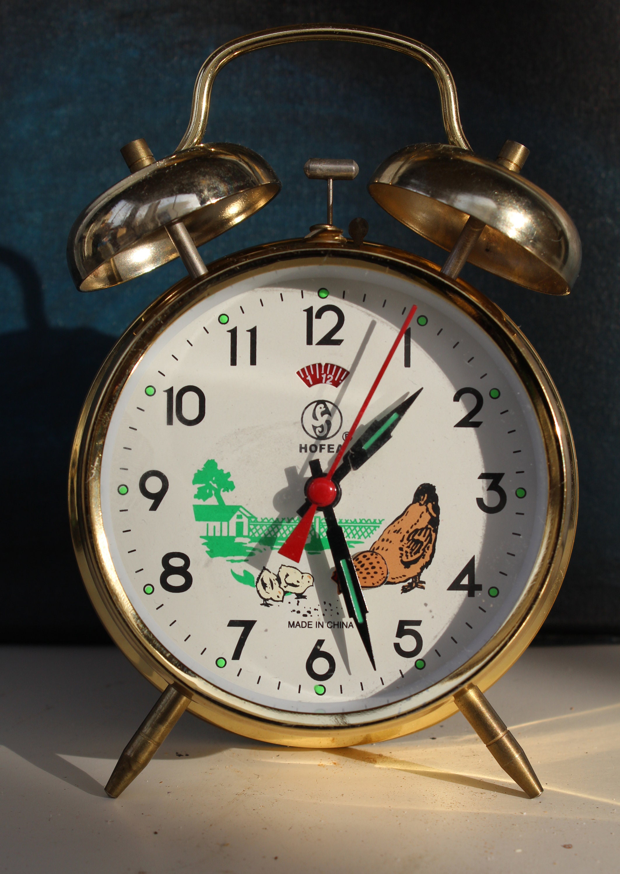 Vintage Mechanical Clock, Animated Hen and Chicks Clock , Table Alarm ...