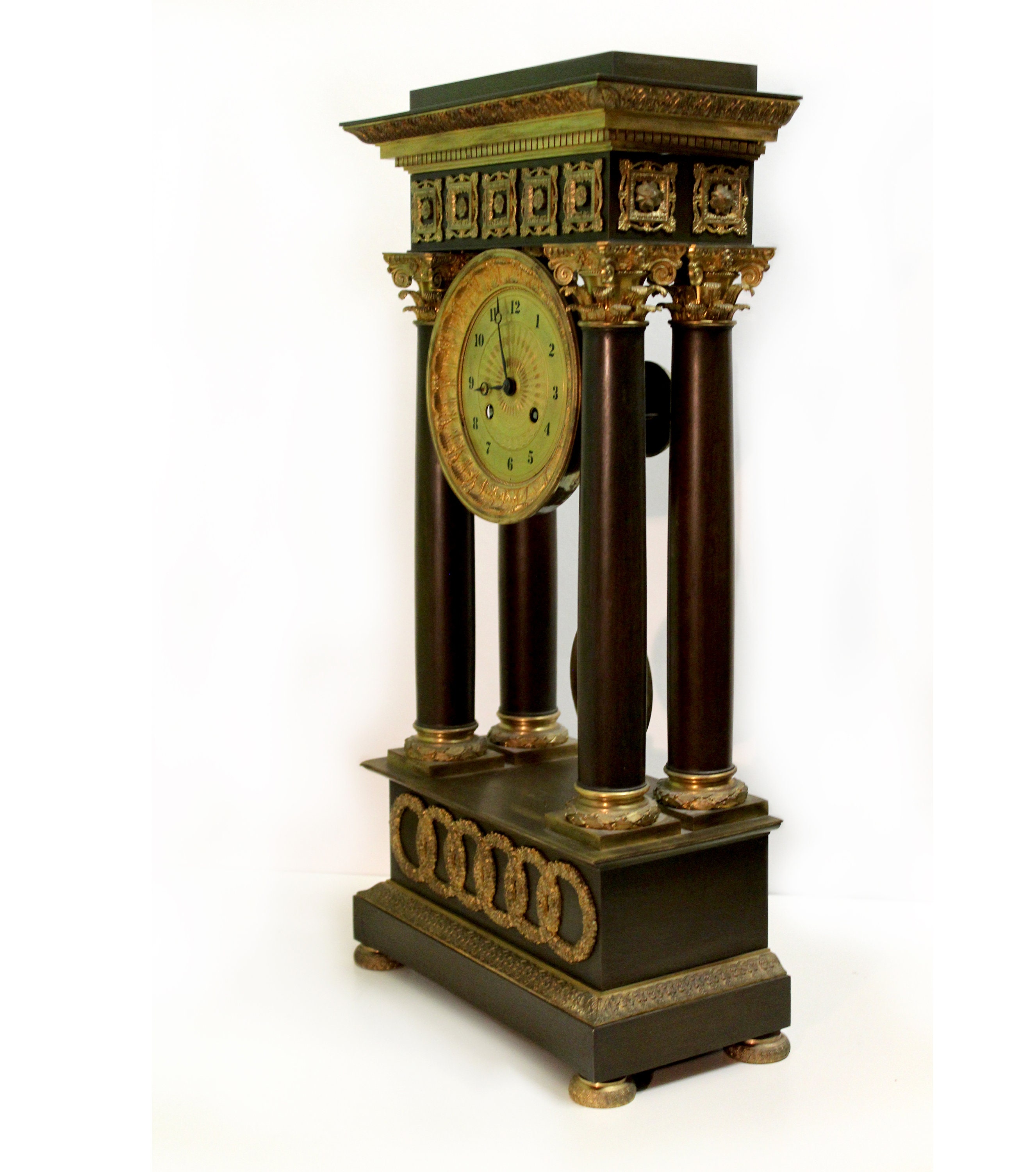 French Empire Mantel Column Clock 1830s - Etsy