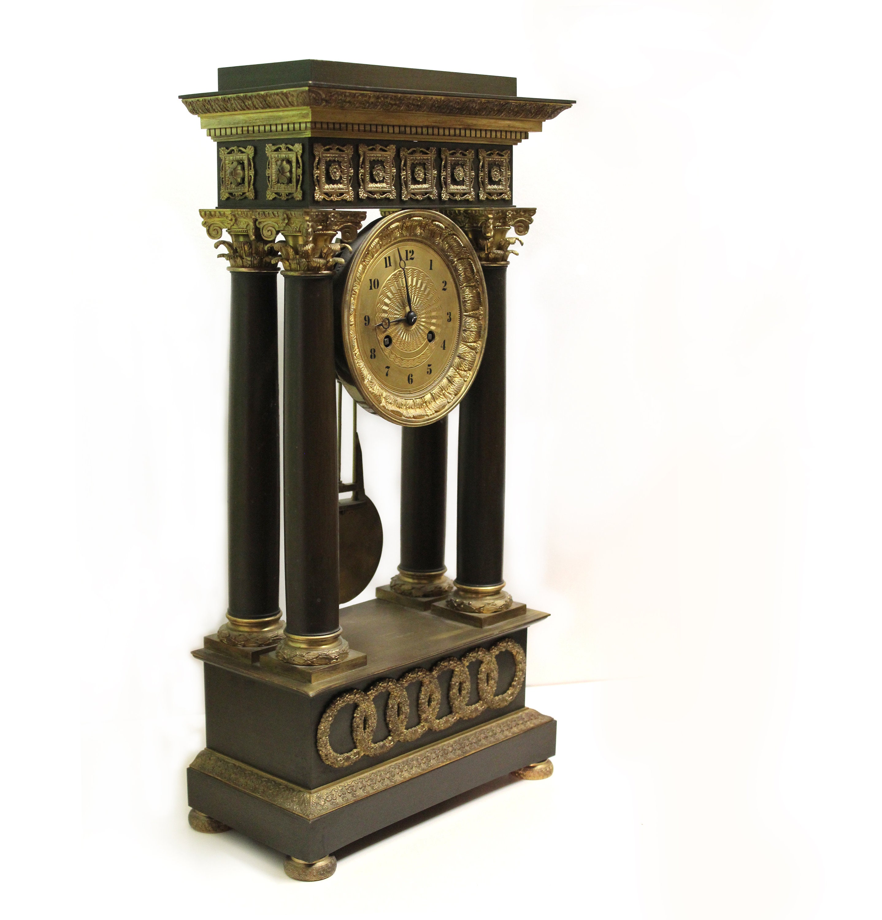 French Empire Mantel Column Clock 1830s - Etsy