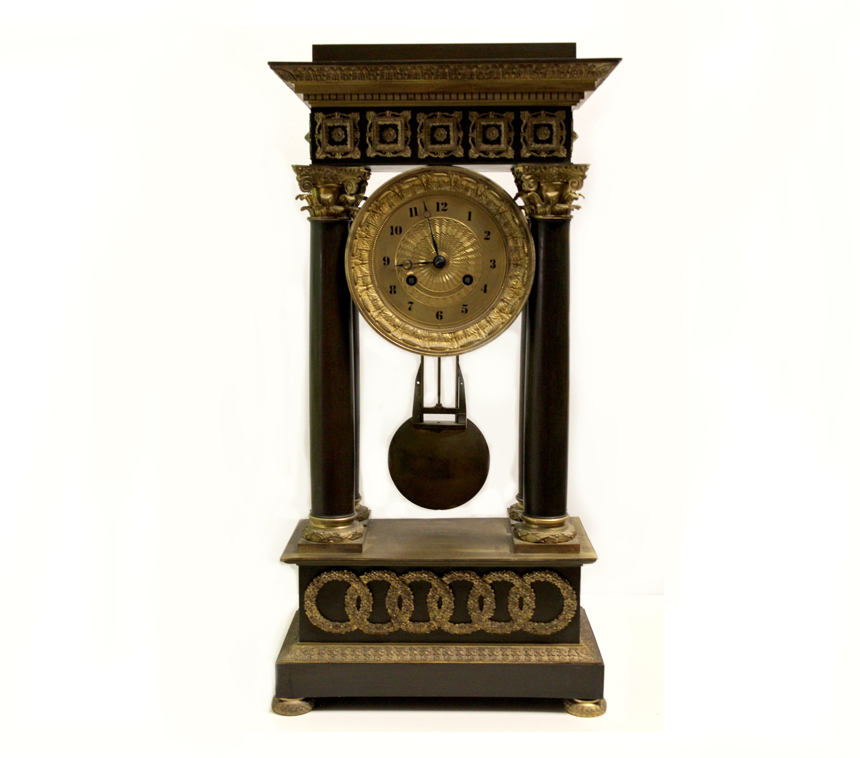 French Empire Mantel Column Clock 1830s - Etsy