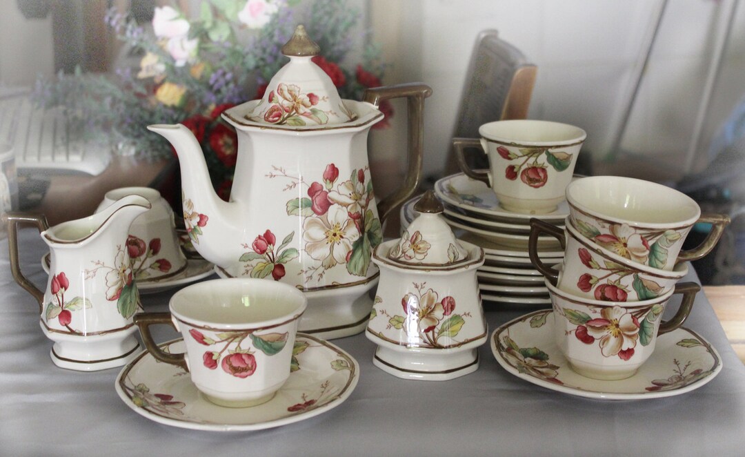 Vintage 1980s Tea Set for 6 Villeroy & Boch - Etsy