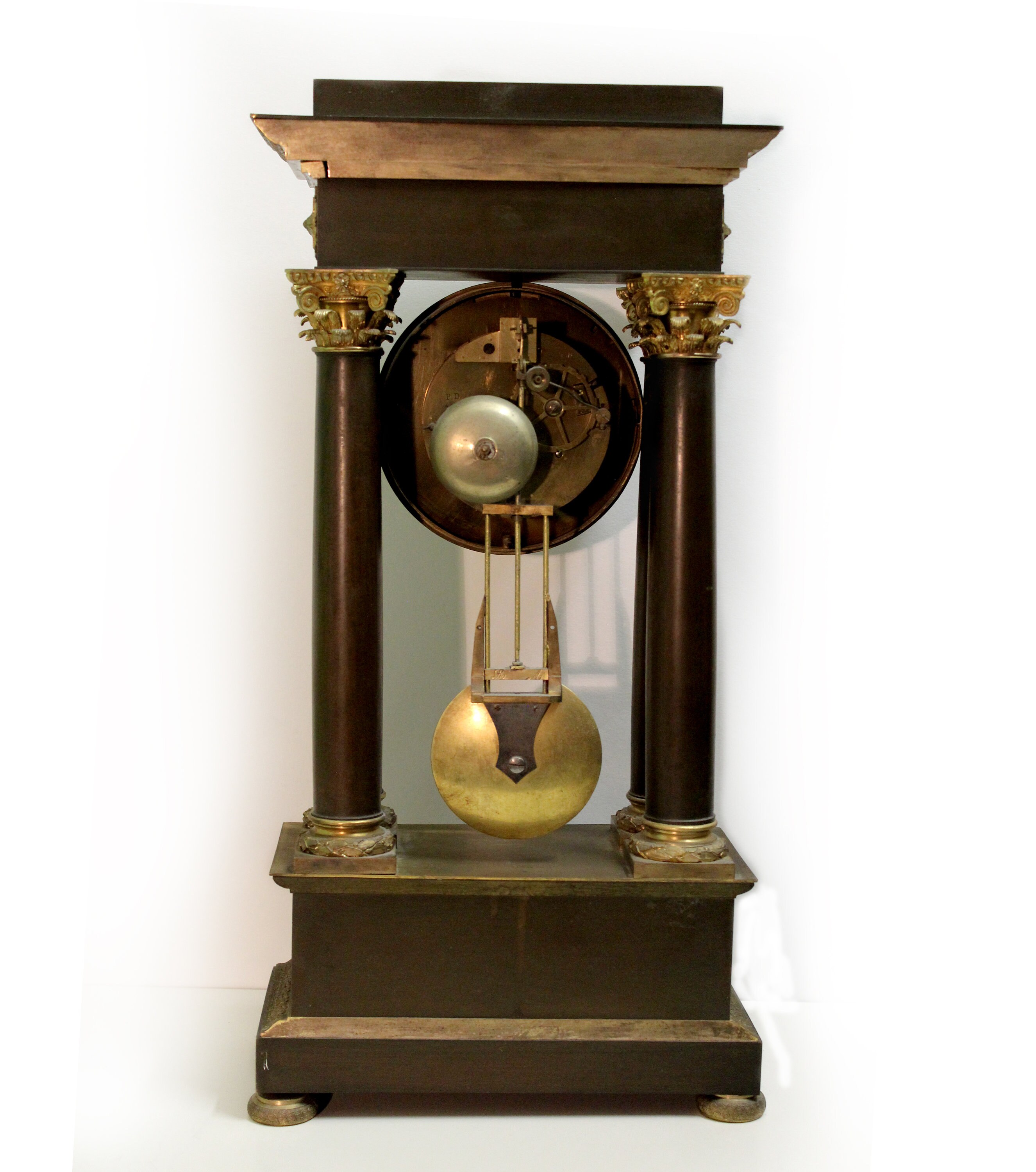 French Empire Mantel Column Clock 1830s - Etsy