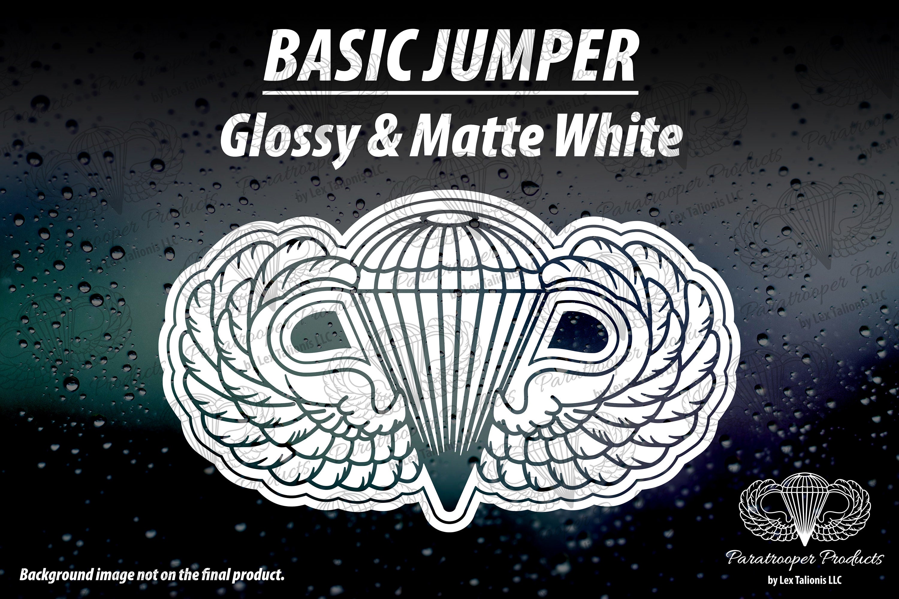 Airborne Basic Jumper Vinyl Cut Decal, US Paratrooper, Basic ...