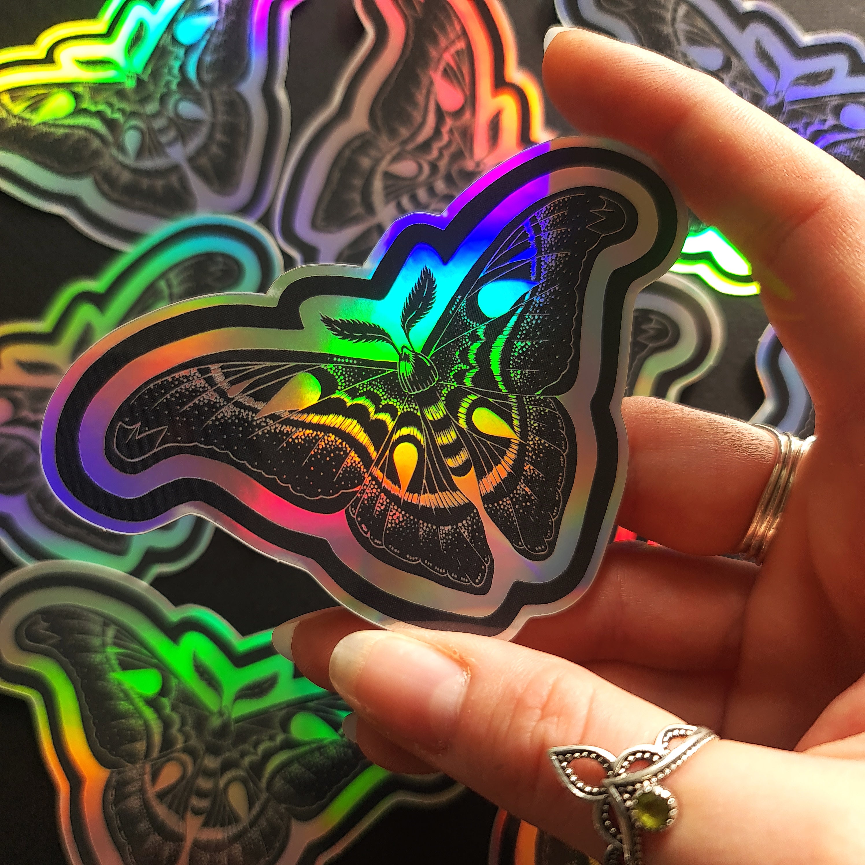 Atlas Moth Sticker Holographic Cool Sticker 10cm X 6.5cm | Etsy