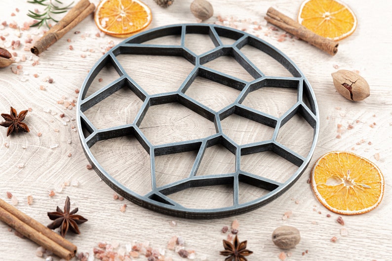 Hand-cast Solid Metal Trivet Anniversary Gifts Industrial Pan Stand for ...