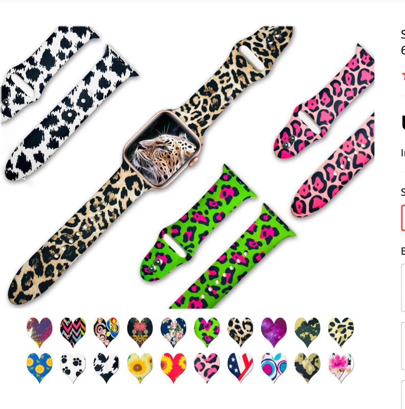 Leopard Animal Print Silicone Rubber Band Bracelet Wristband - Etsy