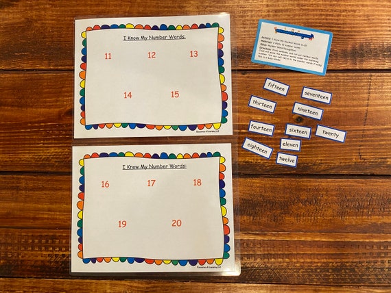 I Know My Number Words 11 20 Etsy i-know-my-number-words-11-20-etsy