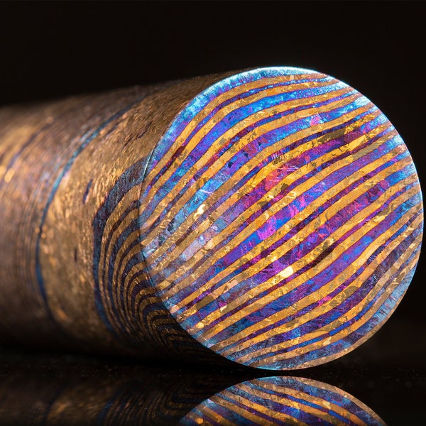 Titanium Damascus Ring - Etsy