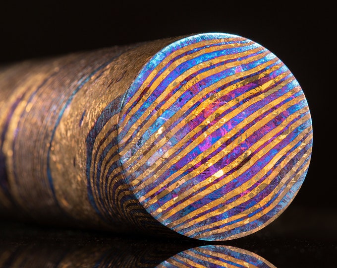 Crystallized Titanium Damascus Rod twist Pattern Custom Sizes Exotic ...