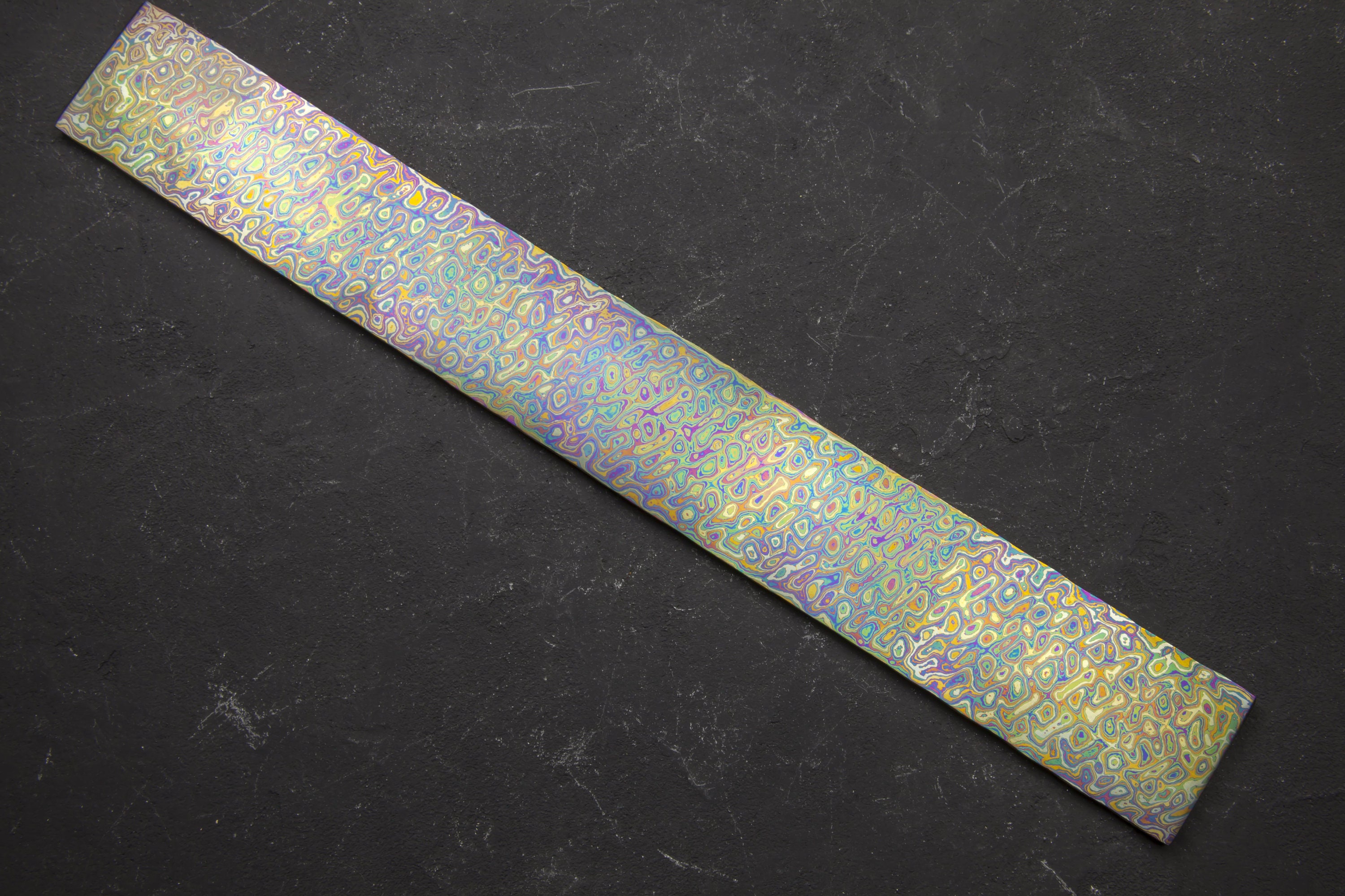 5 Alloys Titanium Damascus Billet 15 X 2 X | Etsy