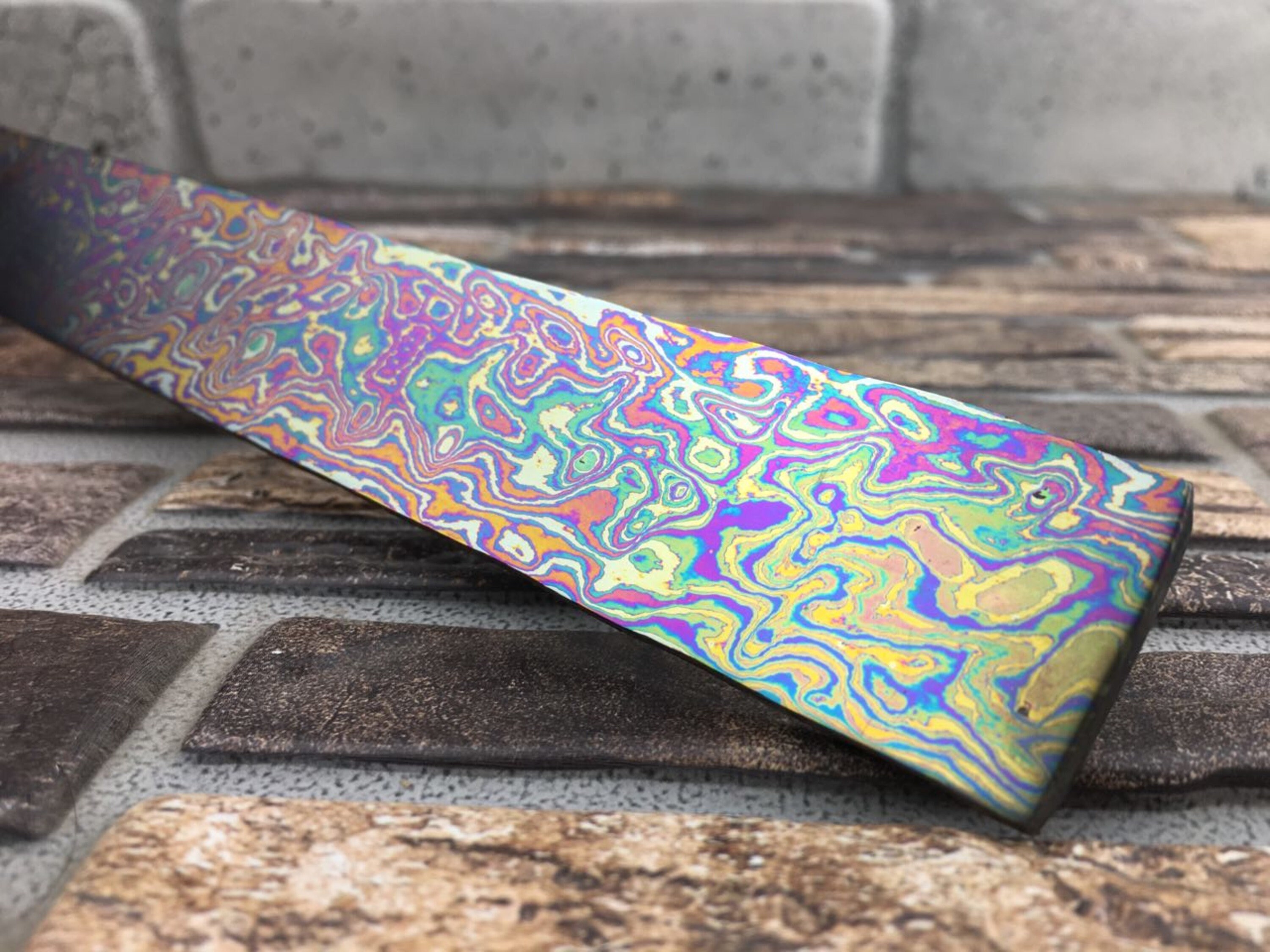 Titanium Damascus Billet 15 X 2 X 0.2 - Etsy