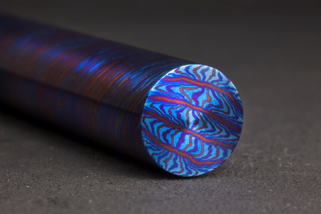 Titanium Damascus Rod (mosaic Pattern) - Custom Sizes - Mokuti Rod ...