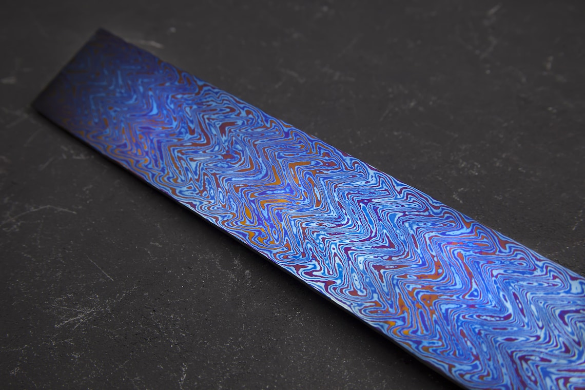 Titanium Damascus Billet 12 X 2 X .2 - Etsy