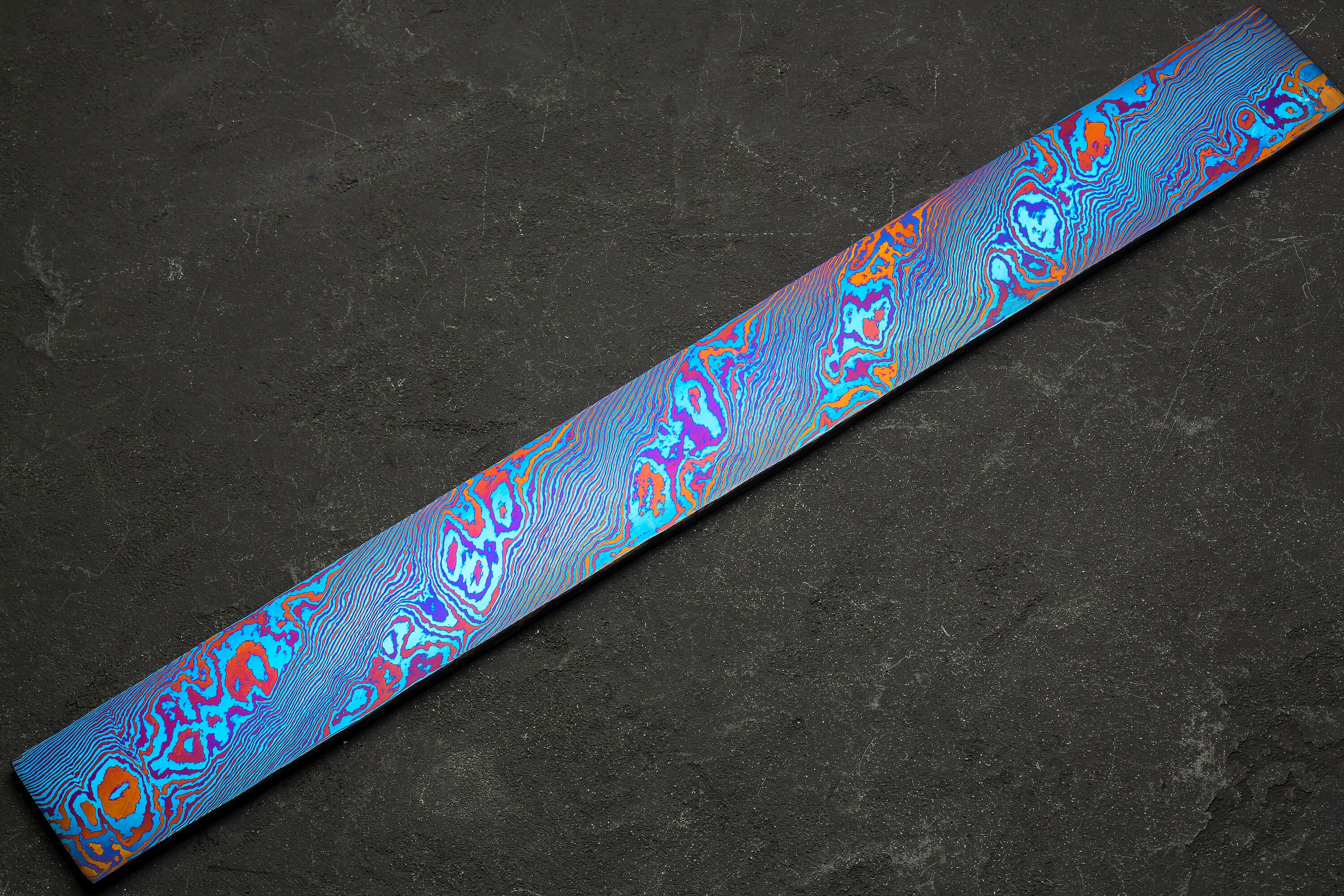 Titanium Damascus Billet (twist Pattern) - Damascus Knives - Damascus ...