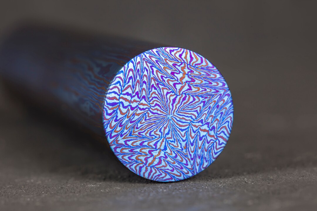 Titanium Damascus Rod 1.259 32mm Diameter X 10 - Etsy